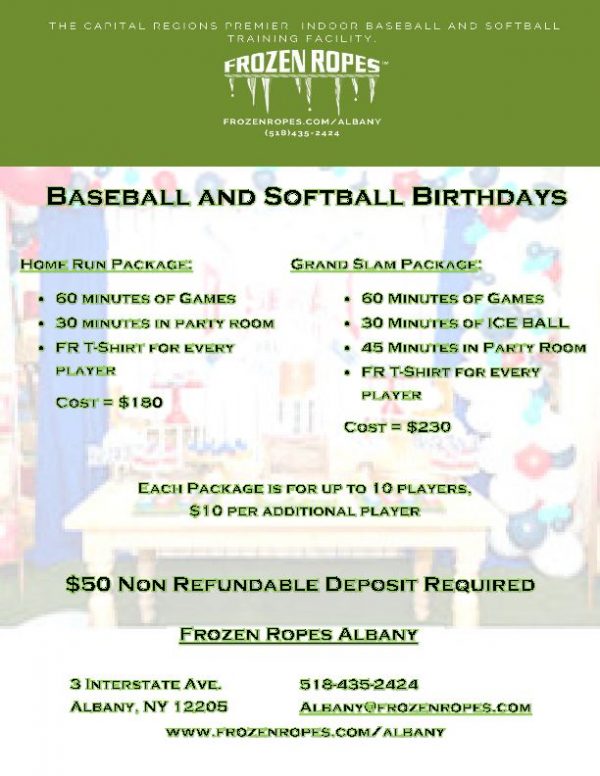 Parties - Frozen Ropes Albany, NY