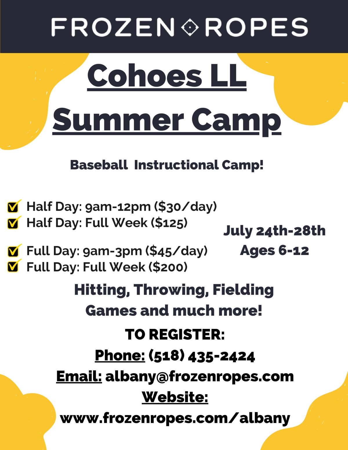 Camps - Frozen Ropes Albany, NY