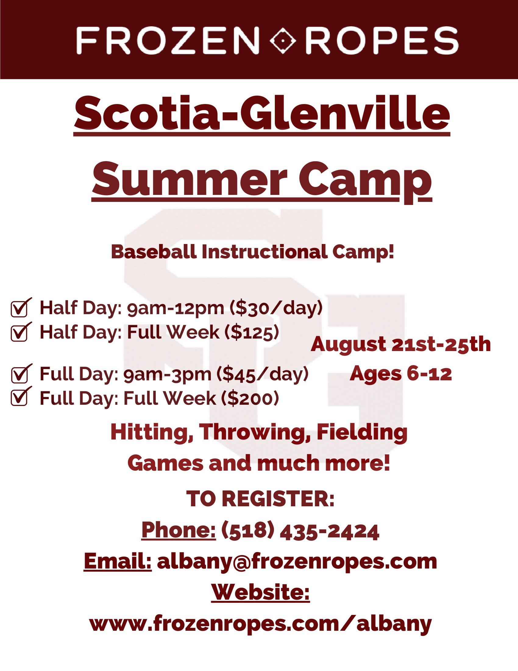 Camps - Frozen Ropes Albany, NY