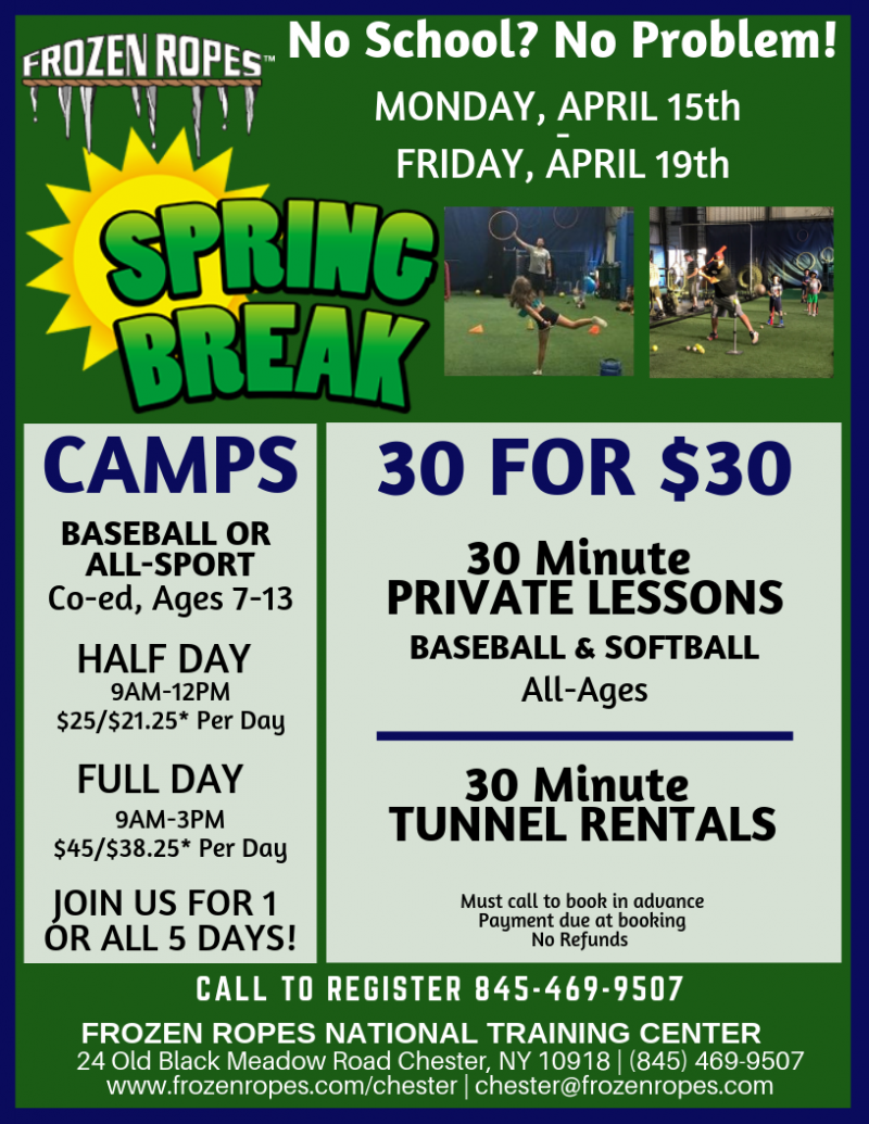 Spring Break 2019 - Frozen Ropes Chester, NY