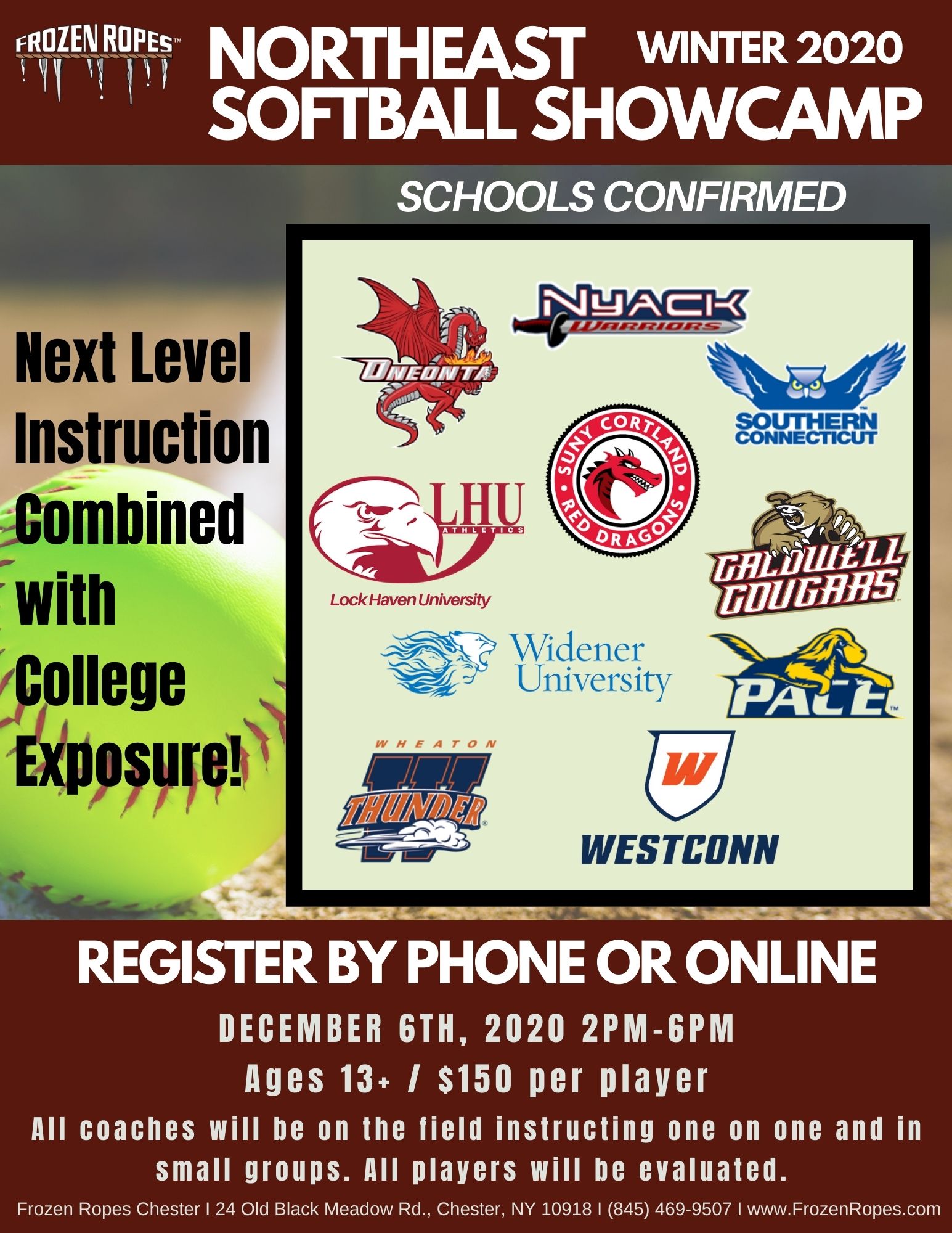 2020 Frozen Ropes SB Showcamp - Frozen Ropes Chester, NY