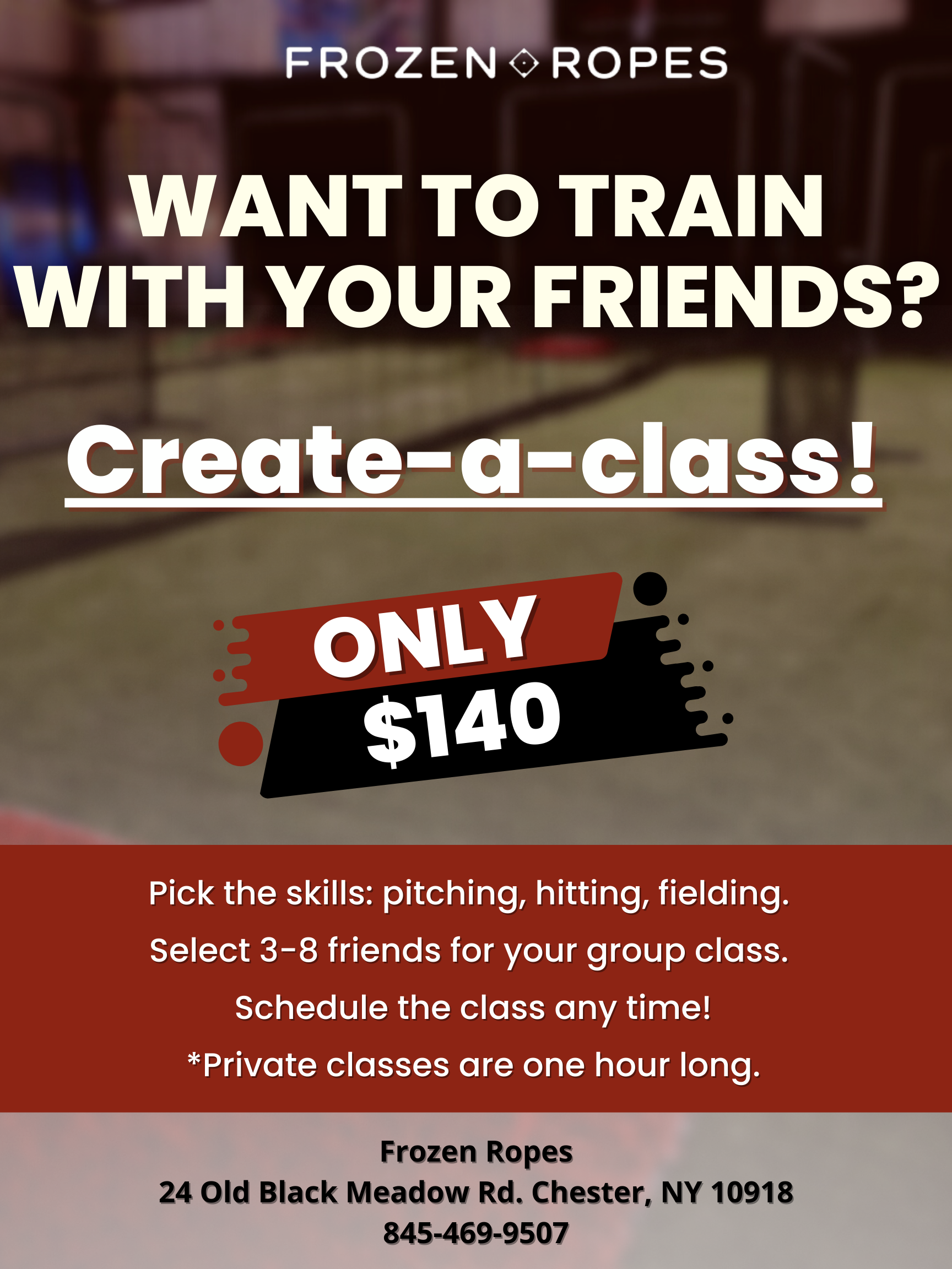 create a class flyer - Frozen Ropes Chester, NY