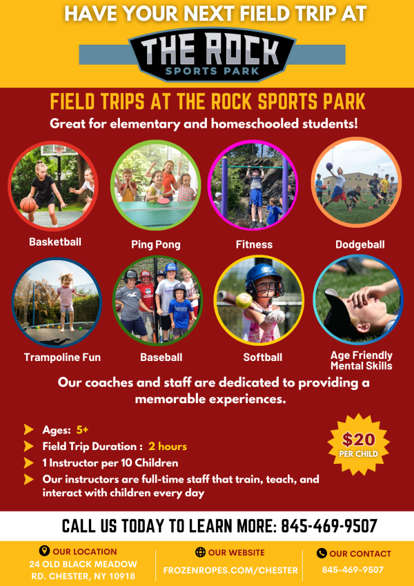 Field Trip Flyer - Frozen Ropes Chester, NY