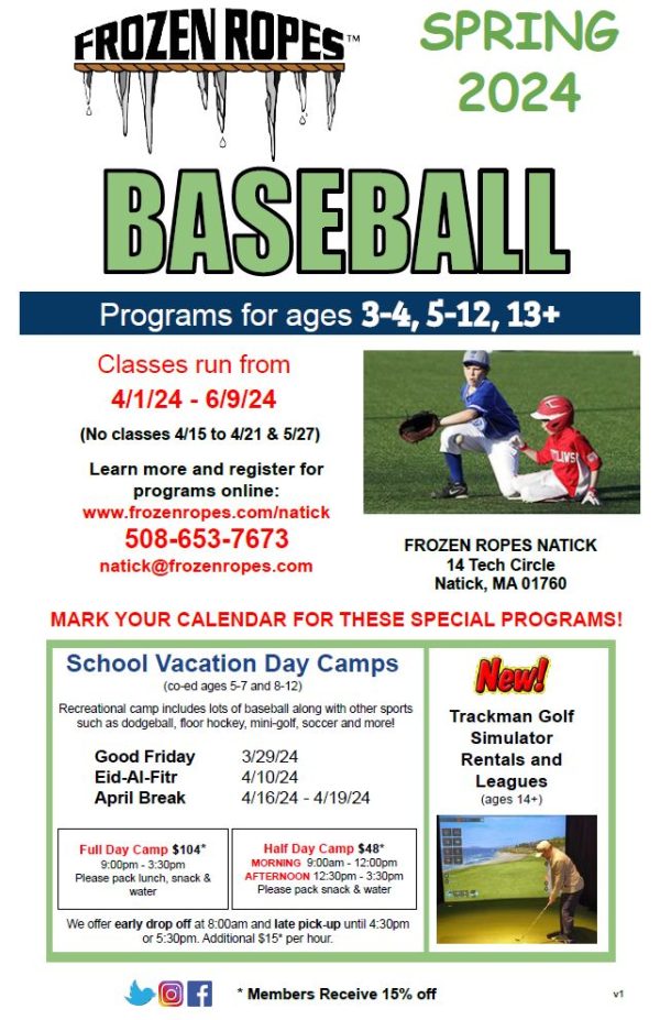 SOE Flyer Spring 2024 Baseball thumbnail - Frozen Ropes Natick, MA