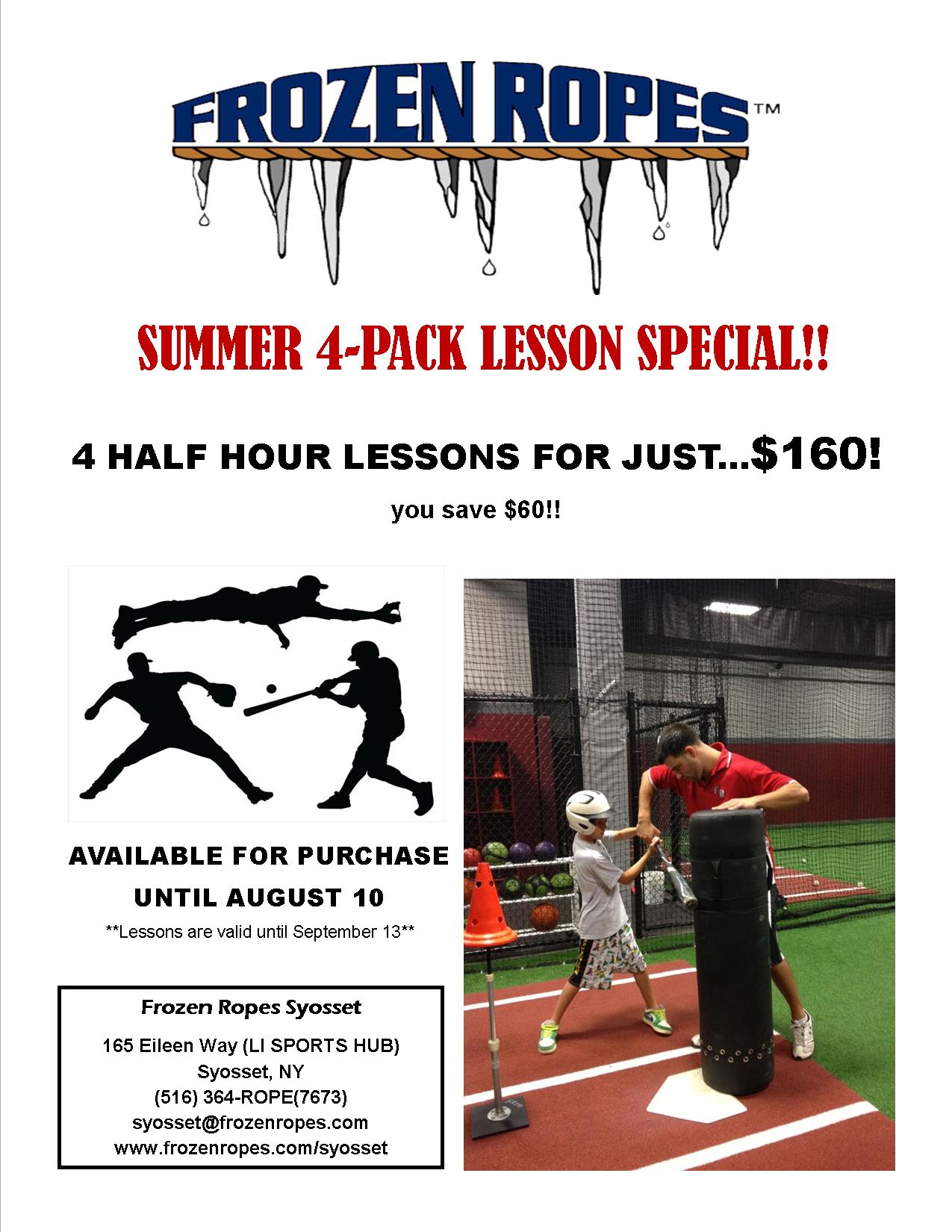 summer 4 pack lesson special - Frozen Ropes Syosset, NY