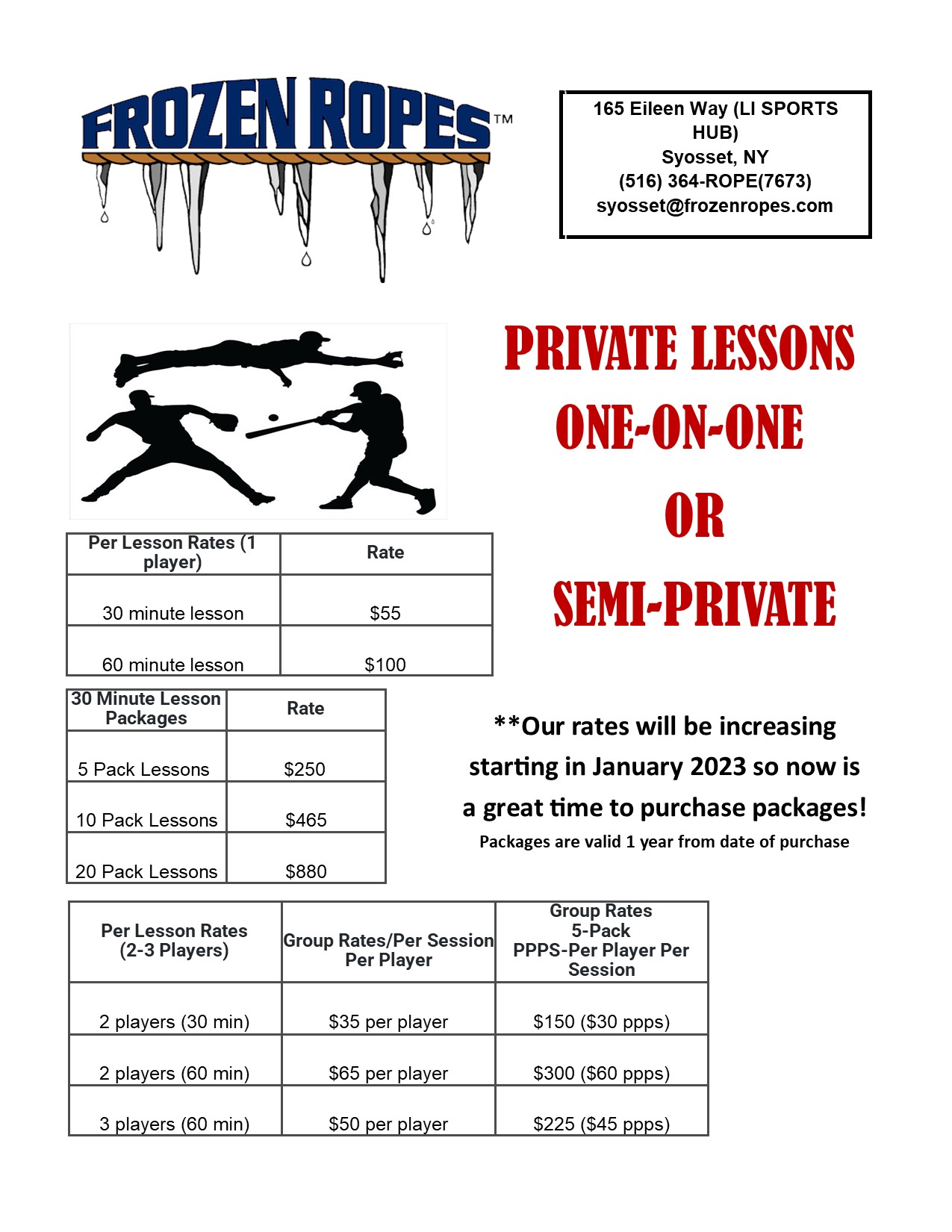 Private Training - Frozen Ropes Syosset, NY