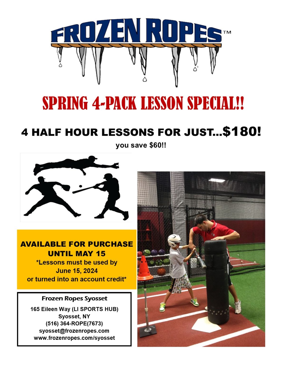 Spring 4 pack Lesson Special 2024 - Frozen Ropes Syosset, NY